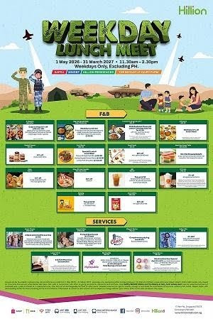 Exclusive Lunch Deals for SAFRA members, SAF 11B Pass Holder, Hillion ...